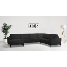 Wohnlandschaft OTTO HOME, B:342cm H:85cm T:260cm, grau, 100% Polyester, Sofas, "OLAND U-Form, XXL, B: 342 cm, Skandi-Design", U-Form, 342 cm,
