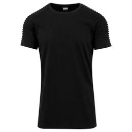 Urban Classics Damen T-Shirt "Urban Classics Herren Pleat Raglan Tee"schwarz, Gr. L, unifarben, 100% Baumwolle, Shirts