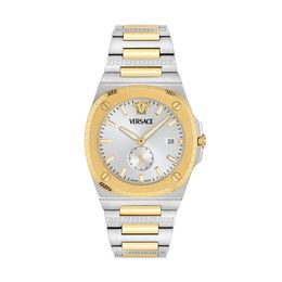 Versace Damen Quarzuhr "TOLOMEO"silbergoldfarben, weiß, Armbanduhren