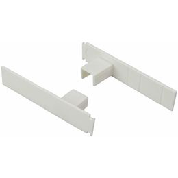Sichtschutzbefestigungen Zubeh&ouml;r-Set Liedeco, wei&szlig;, Kunststoff, Sichtschutzbefestigungen, "Seitendeckel"
