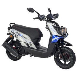 Gt Union Motorroller "PX55 Cross Conzept 125", 85 km/h, blau, Motorroller, Luftgekühlter Motor