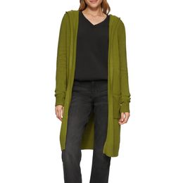 s.Oliver Damen Kapuzenstrickjacke, gr&uuml;n, Gr. 40, Obermaterial: 50% Baumwolle, 25% Polyamid, 14% Polyacryl, 8% Wolle, 3% Elasthan, Strickjacken, ohne