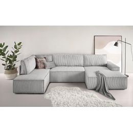 Wohnlandschaft Home Affaire, B:329cm H:85cm T:195cm, grau, 100% Polyester, Sofas, "SHERWOOD U-Form, 329 cm - OTTO. Verl&auml;ssliche Qualit&auml;t.",