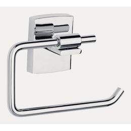 Toilettenpapierhalter Tesa "Toilettenpapierhalter 1x Tesa klaam Toilettenpapierhalter", chrome, B:13,5cm H:15,5cm L:8,5cm, Toilettenpapierhalter