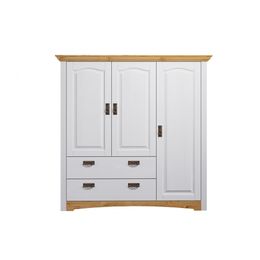 W&auml;scheschrank OTTO HOME, B:133cm H:132cm T:39cm, wei&szlig;, Massivholz, Schr&auml;nke, "Konrad", aus massiver Kiefer, mit viel Stauraum