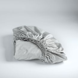 Spannbettlaken Cinderella, B:180cm L:210cm, grau, Satin, Obermaterial: 100% Baumwolle, Bettlaken, "Cinderella Sundays Satin, f&uuml;r Matratzen bis 25 cm