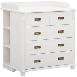 OTTO HOME Kinder Babyzimmer-Komplettset "Aimo, luxori&ouml;ser Landhausstil, Messinggriffe", wei&szlig;, FSC-zertifizierter Holzwerkstoff, Massivholz,
