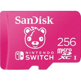 Sandisk Speicherkarte "microSDXC -Karte f&uuml;r Nintendo Switch Fortnite Edition", 256 GB, pink, Speicherkarten