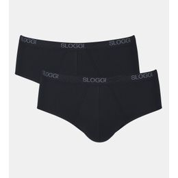 Sloggi Jungen Midislip "Men Basic", Gr. 6, schwarz, Single Jersey, Obermaterial: 94% Baumwolle, 6% Elasthan, Unterhosen, perfekter Sitz, mit Eingriff