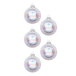 MAGIC BY INGE Weihnachtsbaumkugeltransparent, Weihnachtsbaumkugeln, aus Glas, 60 Kugeln 4-7 cm, mit 100 Aufh&auml;ngern