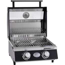 Rösle Gasgrill RÖSLE, B:47cm H:34,5cm, schwarz, Garten, Grills, "BBQ-Portable VIDERO G2-P", tragbar, variable Temperatursteuerung, Betrachtungsfenster