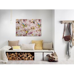A.S. Cr&eacute;ation Leinwandbild A.S. CR&Eacute;ATION, B:90cm H:60cm, bunt, Holz, Stahl, Wohnzimmer, Bilder, "songbirds", Keilrahmen Bild Floral Leinwand-Bild Wohnzimmer modern