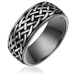 True Rebels Herren Fingerring "TR345", 60, Edelstahl, 8,5mm, silber, Edelstahl, Fingerringe