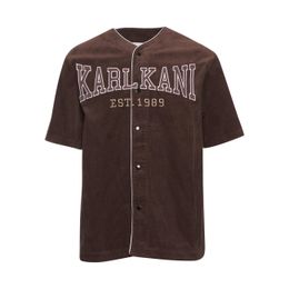 Karl Kani Herren Langarmhemd "Karl Kani Herren"braun, Gr. XS, 100% Baumwolle, Hemden