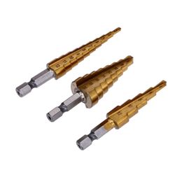 BGS-technic Stufenbohrer HSS titanbeschichtet 3-20mm 3-teilig