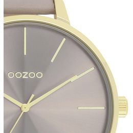 Oozoo Damen Quarzuhr, grau, Armbanduhren, Armbanduhr, Damenuhr, Lederarmband, &Oslash; 48mm