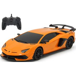 Jamara Kinder RC-Auto "Lamborghini Aventador SVJ 1:24 - 40 MHz, orange", orange, Kunststoff, B:10cm H:5cm T:21cm, Fernlenkfahrzeuge