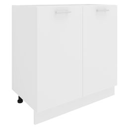 Unterschrank Vcm, B:80cm H:82cm T:46cm, weiß, Küche, Schränke, "Küchenschrank B 80 cm Unterschrank Drehtüren Esilo"