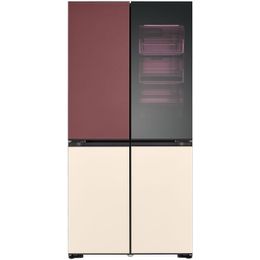 LG Multi Door "GMV960NNME", B:91,4cm H:186,5cm T:68,7cm, silber, Kühlschränke, innovative Luftzirkulation im gesamten Innenraum
