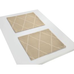 Platzset Adam, B:30cm L:40cm, beige, Obermaterial: 100% Baumwolle, Platzsets, "Casket Valdelana Light"