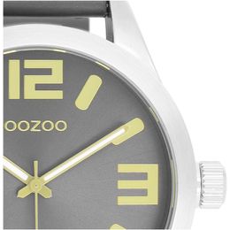 Oozoo Damen Quarzuhr, grau, Armbanduhren, Armbanduhr, Damenuhr, Herrenuhr, Lederarmband, &Oslash; 46mm