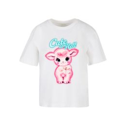 MISS TEE Damen T-Shirt "Miss Tee Cute As Hell Tee"wei&szlig;, Gr. XL, bedruckt, 100% Baumwolle, Shirts
