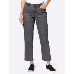 Casual Looks Damen Bequeme Jeans, grau, Gr. 38, unifarben, 78% Baumwolle, 20% Polyester, 2% Elasthan, Jeans