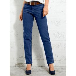Inspirationen Damen 5-Pocket-Jeans, blau, Gr. 92, unifarben, 81% Baumwolle, 17% Polyester, 2% Elasthan, Jeans