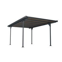 Palram Carport 'Verona 5000' mit Flachdach anthrazit Aluminium 500 x 297 x 218 cm