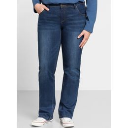 sheego Damen Stretch-Jeans, blau, Gr. 80, unifarben, 98% Baumwolle, 2% Elasthan, Jeans