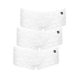 like it! LIKE IT Damen Panty "3er Pack Damen Panty Lisa", Gr. S, wei&szlig;, Spitze, Obermaterial: 100% Polyamid PA., Unterhosen