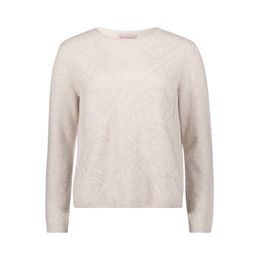 Betty Barclay Damen Strickpullover "Damen mit Applikation", beige, festlich, Gr. 46, Strick, Obermaterial: 33% Baumwolle, 26% Polyacryl, 23%