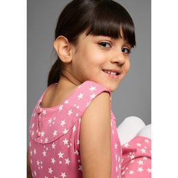 Kidsworld M&auml;dchen Bolero, Kleid & Leggings "3tlg. Set, Komplett Outfit mit Sternenmuster", pink, Gr. 140, bedruckt, Jersey, Obermaterial: 100%