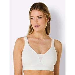 w&auml;schepur W&Auml;SCHEPUR Damen B&uuml;gelloser BH, Gr. 110, wei&szlig;, 81% Baumwolle, 12% Elasthan, 7% Polyamid, BHs