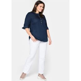 sheego Damen Stretch-Jeans, wei&szlig;, Gr. 21, unifarben, 98% Baumwolle, 2% Elasthan, Jeans