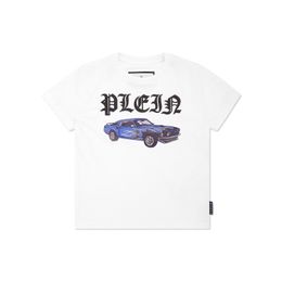 Philipp Plein Jungen T-Shirt "Racing"01, wei&szlig;, Gr. 16, Obermaterial: 100% Baumwolle, Shirts