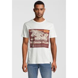 Recovered Damen T-Shirt "Star Wars Millennium", wei&szlig;, Gr. S, bedruckt, 100% Baumwolle, Shirts, mit coolem Print