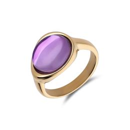Lucardi Ring Damen Gr&ouml;&szlig;e 57 gold / orchidee