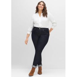 sheego Damen Stretch-Jeans, blau, Gr. 96, unifarben, 75% Baumwolle, 24% Polyester, 1% Elasthan, Jeans