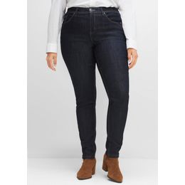 sheego Damen Stretch-Jeans, blau, Gr. 116, unifarben, 75% Baumwolle, 24% Polyester, 1% Elasthan, Jeans