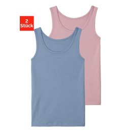 Vivance M&auml;dchen Unterhemd, Gr. 122, bunt, Jersey, Obermaterial: 95% Baumwolle, 5% Elasthan, unifarben, Unterhemden, in schlichtem Design, Tanktop,