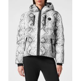 Plein Sport Damen Blouson "Python", grau, Gr. M, Obermaterial: 100% Polyester. Futter: 100% Polyester. F&uuml;llung: 100% Polyester, Jacken