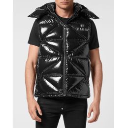 Philipp Plein Damen Blouson "Hexagon"02, schwarz, Gr. XL, Obermaterial: 100% Polyamid; Futter: 100% Polyamid; F&uuml;llung: 100% Polyester, Jacken