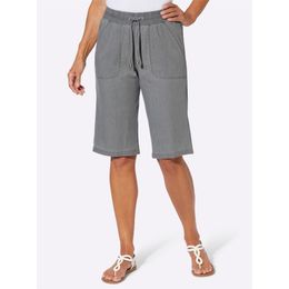 Jeansbermudas Classic Basics, Damen, Gr. 42, Normalgr&ouml;&szlig;en, grau (grau denim), 100% Baumwolle, unifarben, knielang, Jeans