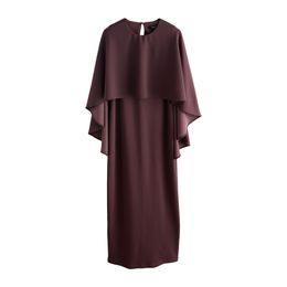 next Maxikleid mit Cape Regular Fit Damen Gr&ouml;&szlig;e 44 schoko Winterkleid