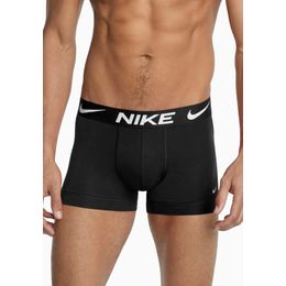 NIKE UNDERWEAR Herren Trunk "TRUNK 3PK", Gr. L, schwarz, Jersey, Obermaterial: 92% Polyester, 8% Elasthan, Unterhosen, mit Logo-Elastikbund