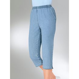 Classic Basics Damen Caprijeans, blau, Gr. 44, unifarben, 100% Baumwolle, Jeans