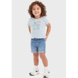 LEVI'S KIDS M&auml;dchen T-Shirt & Shorts "CRITTER STACKED LOGO TEE", bunt, Gr. 12M, Obermaterial: 60% Baumwolle, 40% Polyester. Unterteil: 79% Baumwolle,