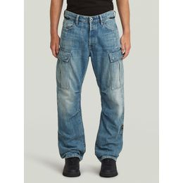 G-Star Raw Regular-fit-Jeans G-STAR "Contor Regular Cargo Jeans", Damen, Gr. 31, L&auml;nge 32, vintage cirrus blau, Obermaterial: 25% Baumwolle, Jeans