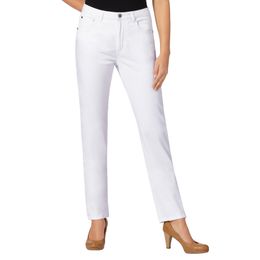 Inspirationen Damen 5-Pocket-Jeans, wei&szlig;, Gr. 21, unifarben, 98% Baumwolle, 2% Elasthan, Jeans